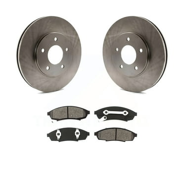 AutoShack Black Hat Drilled and Slotted Brake Rotors with Ceramic Pads ...