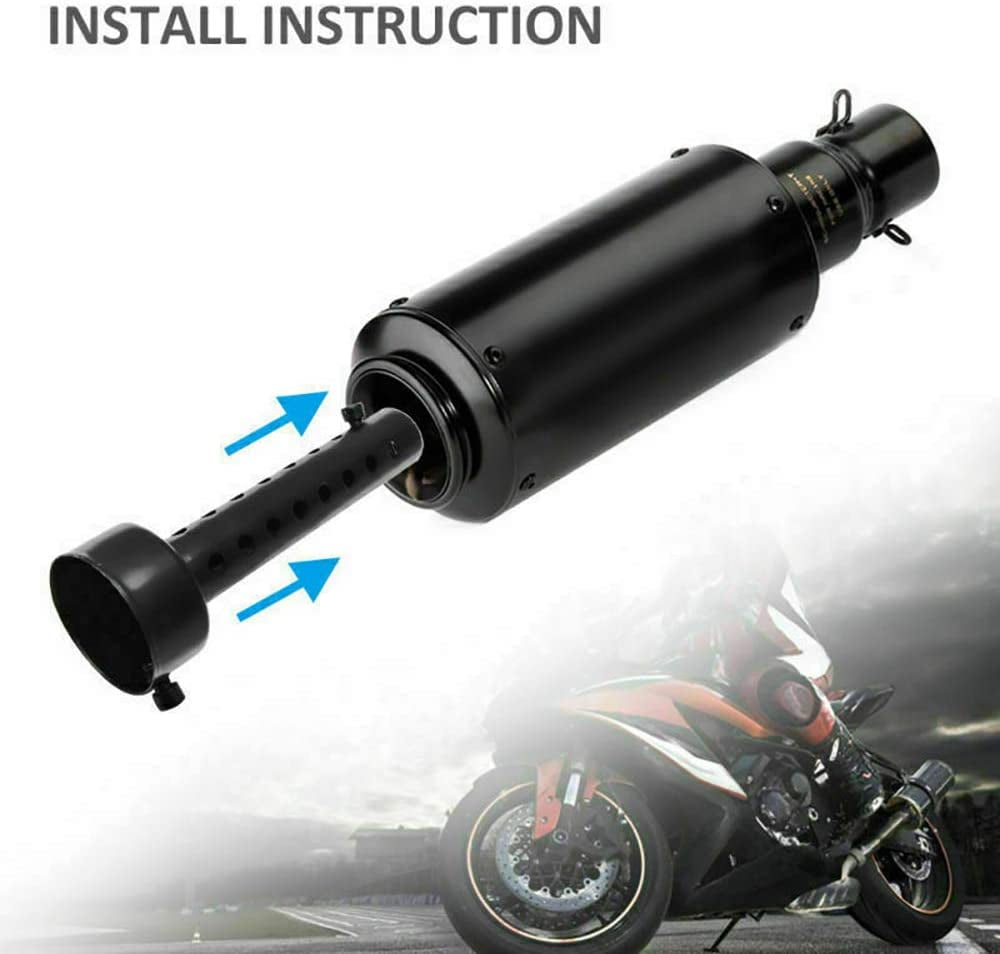 Universal Motorbike Exhaust Silencer 35mm Motorcycle Muffler Can Insert ...