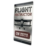 Flight Instructor Embossed Metal Sign - Walmart.com