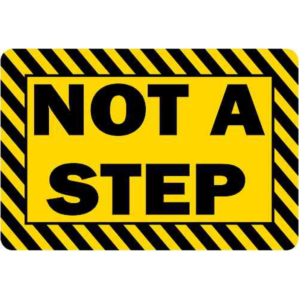 3in x 2in Not a Step Sticker Vinyl Caution Sign Decals Safety Stickers ...