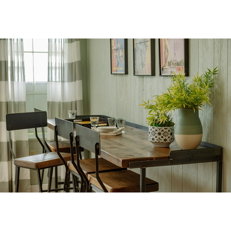 Napa East 5 Piece Farmhouse Wood Pub Dining Table Set Light Brown