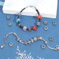 100pcs Alloy Rhinestone European Beads Large Hole Beads Rondelle ...