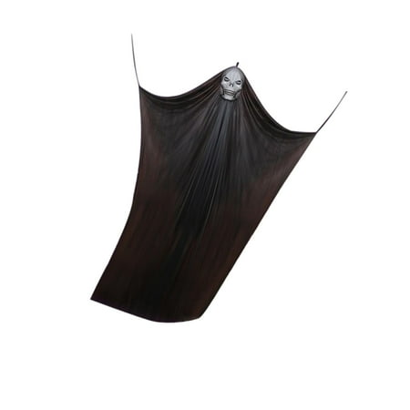 Creepy Halloween Hanging Skull with Flowing Robes Flashing for Lawn ...
