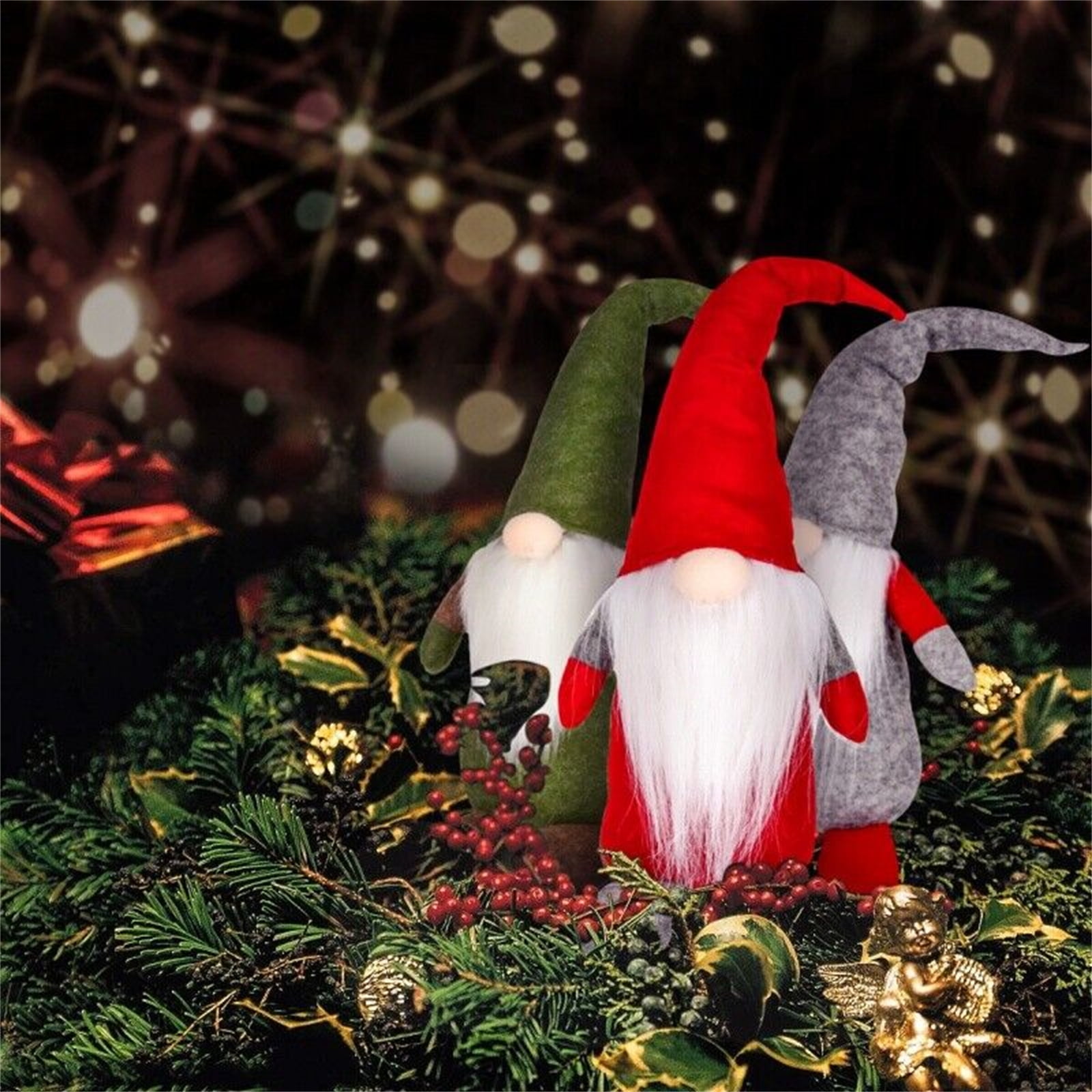 KKSQ 3PCS Faceless Gnome Christmas Decorations Gnome Plush Toy 5.9x3 ...