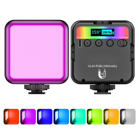 SINMI RGB Photo LED with Built-in Battery Charging, RGB Full Color Mode ...