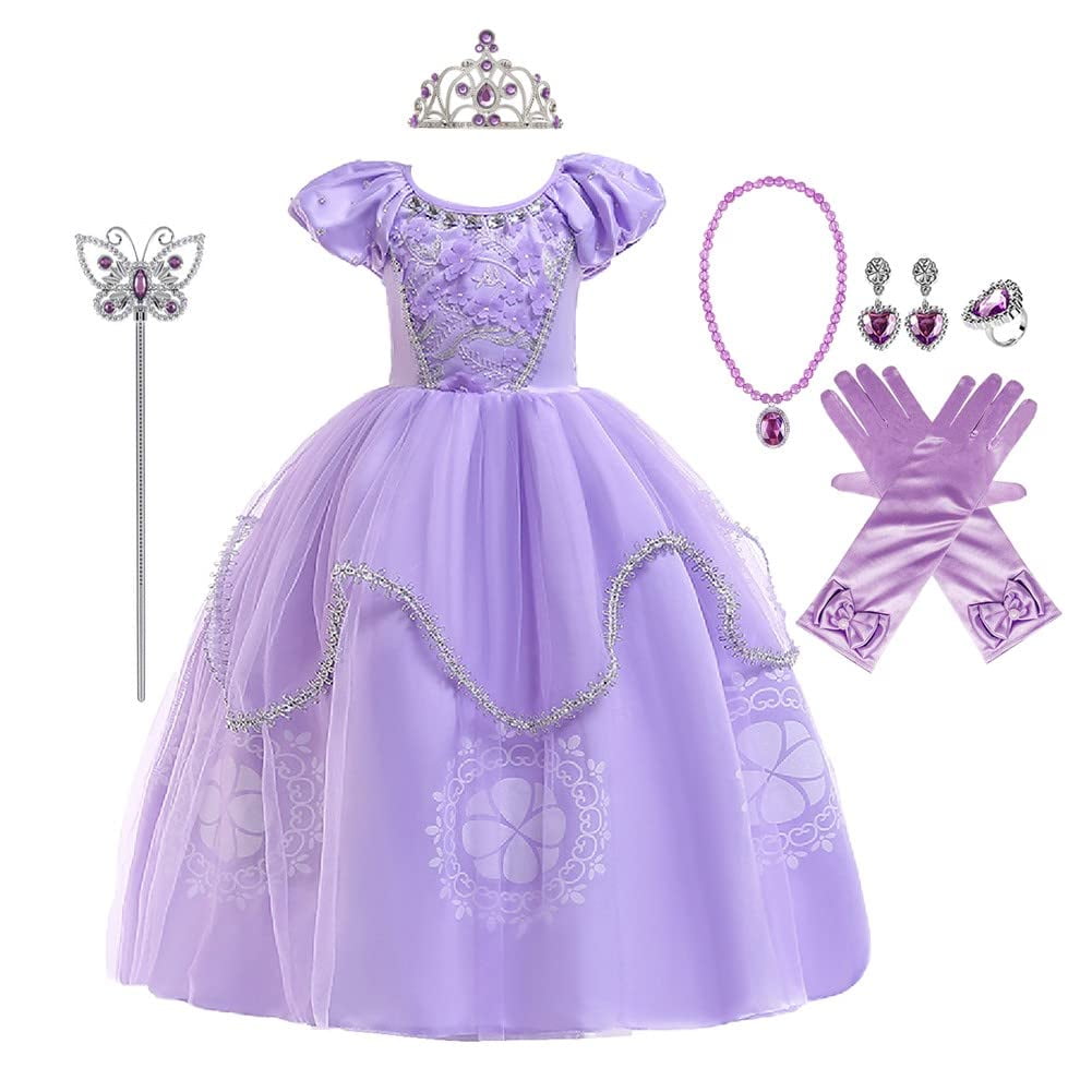 Click here for Fmyfwy Girls Princess Sofia Fancy Dress Rapunzel C... prices