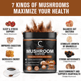 GPGP Premium Organic Mushroom Coffee with 7 Superfood Mushrooms - Instant Coffee Mix with Lion's ...