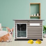 PETSCOSSET Dog House Outdoor Wooden Puppy Shelter for Small Sized Dogs ...