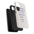 Blue Note Quote Tough Phone Case, Minimal Cream Dual Layer Shockproof ...