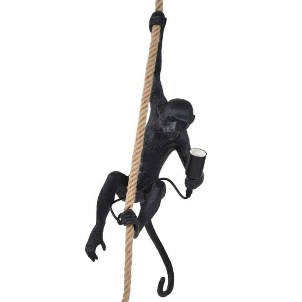 Resin Hemp Rope Monkey Pendant Lamp,110‑220V Resin Hemp Rope Monkey ...