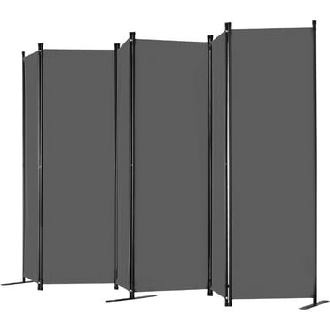HOMCOM 5.5' Folding Free Standing Decorative Partition, 4 Panel Room ...