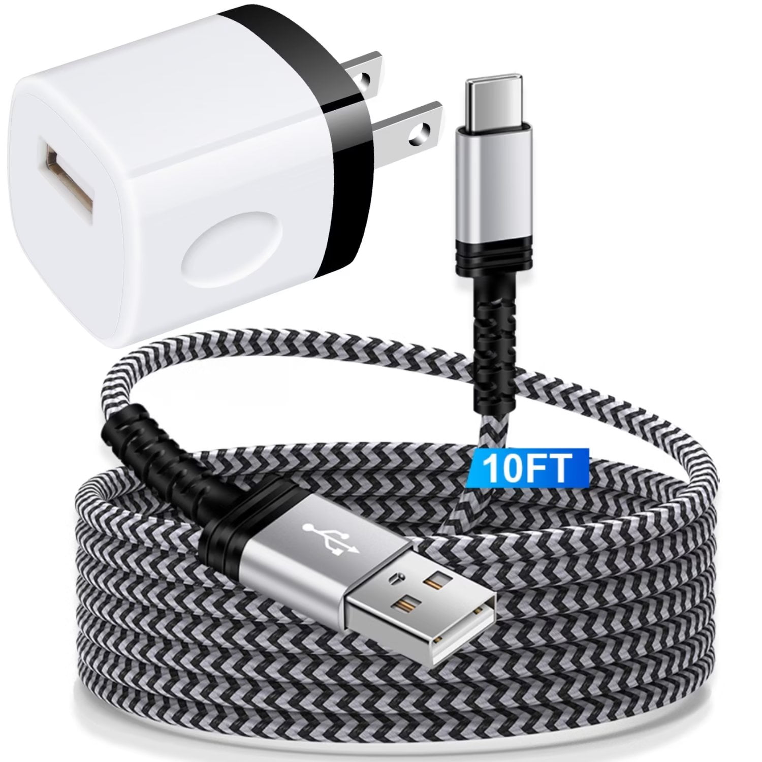 USB Charger Block,FiveBox 1A USB Wall Charger Block with 1pc Nylon ...
