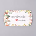 100pc Paper Pillow Boxes Gift Candy Packing Box Flower Pattern & Word ...