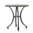 GDF Studio Prostaff Outdoor Cast Aluminum Round Side Table, Bronze ...