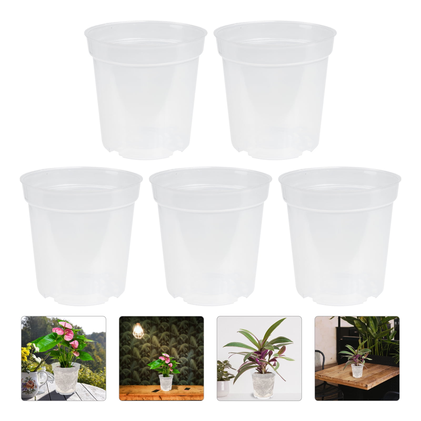 Click here for Operage 5pcs Transparent Plastic Orchid Pots For P... prices