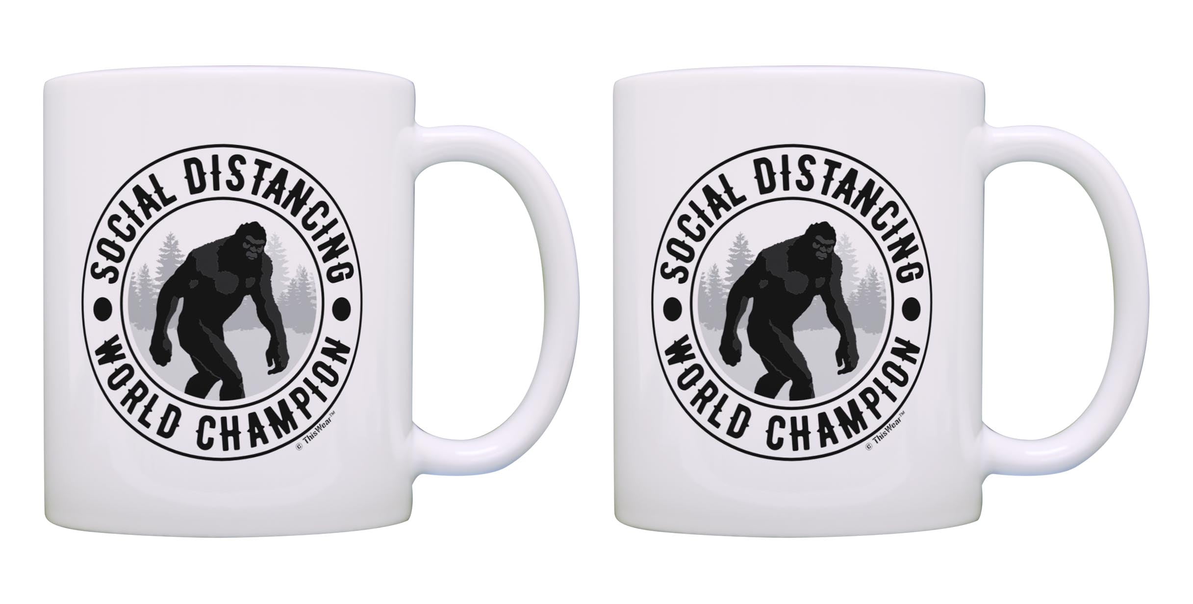 ThisWear Adult Humor 2020 Social Distancing World Champion Sasquatch 11 ...