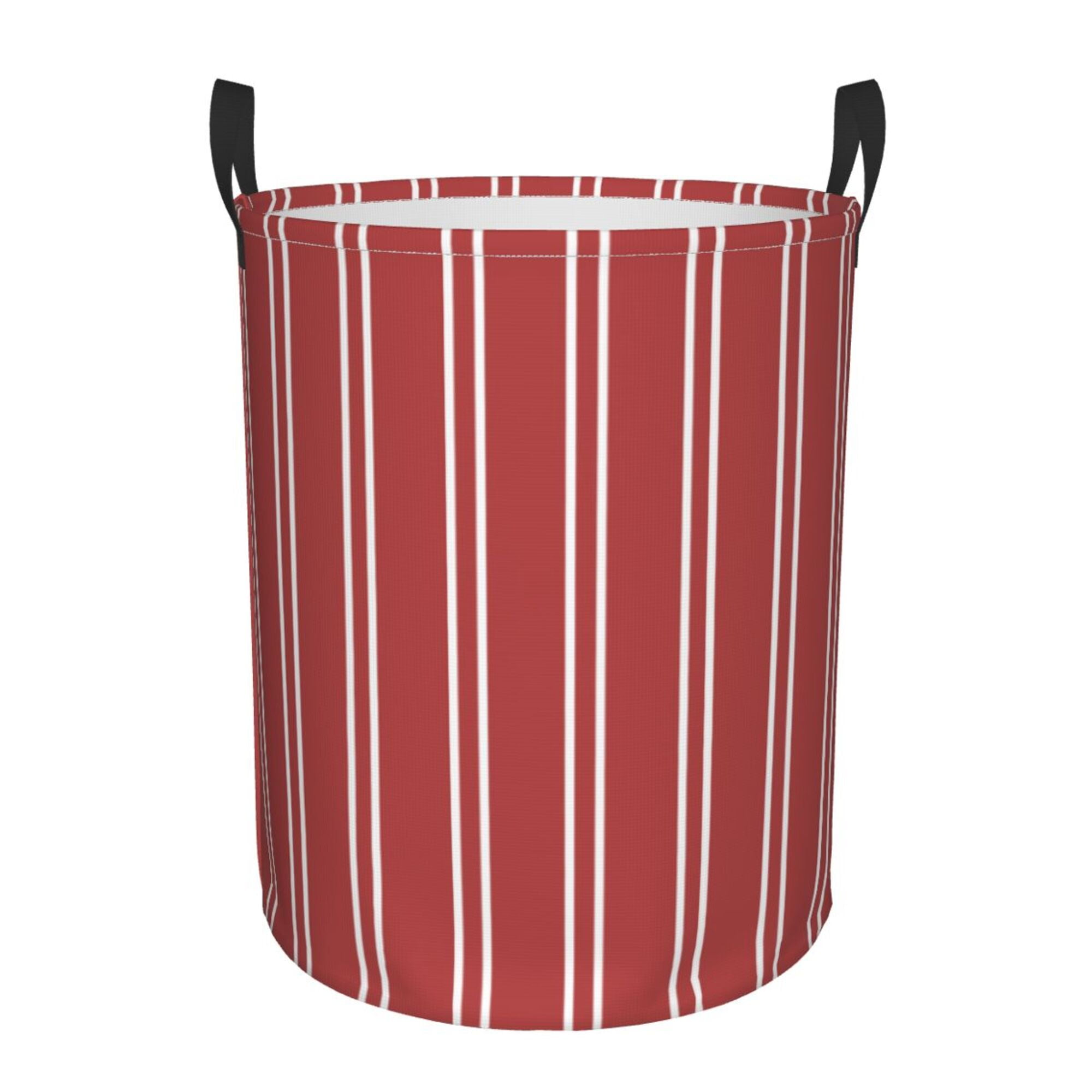 LNWH Laundry Basket, Red Stripes Foldable Laundry Hamper With Handles ...