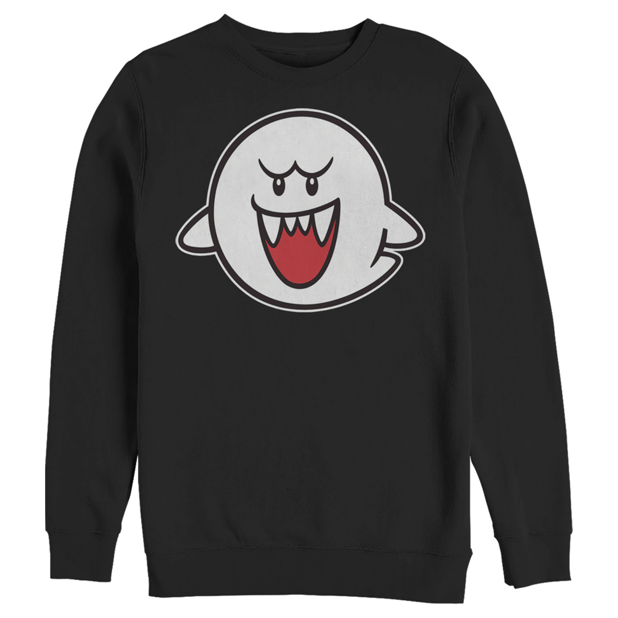 Men's Nintendo Mario Boo Ghost Sweatshirt Black Small - Walmart.com
