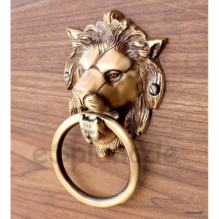 Lion Head Door Knocker Lion Door Knockers Antique Brass Knocker For ...