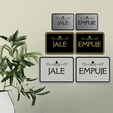 Signs ByLITA Classic Framed Fun Empuje/ Jale Pull Door Sign (Brushed ...