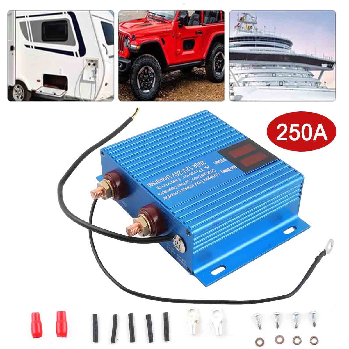 TABODD 250A Smart Dual Battery Isolator Charge Isolator 12/24V Voltage ...