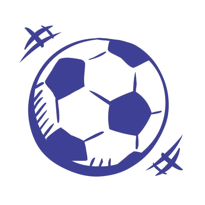 Soccer Ball Vinyl Graphic - Large - Royal Blue - Walmart.com