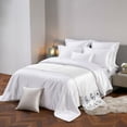 Black Poppy Bed Runner for Twin Size Bed, Leaves Modern Watercolor ...
