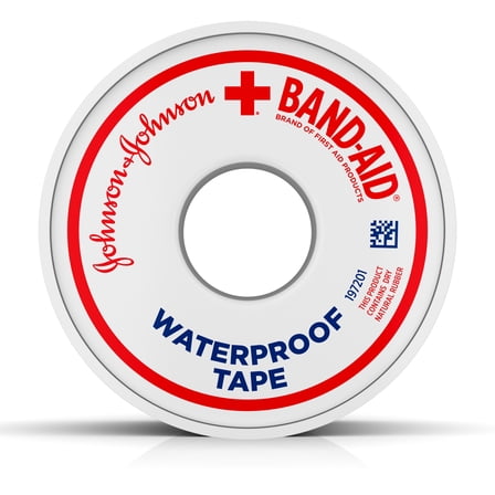 JOHNSON & JOHNSON Red Cross First Aid Waterproof Tape 1 Inch X 10 Yards ...