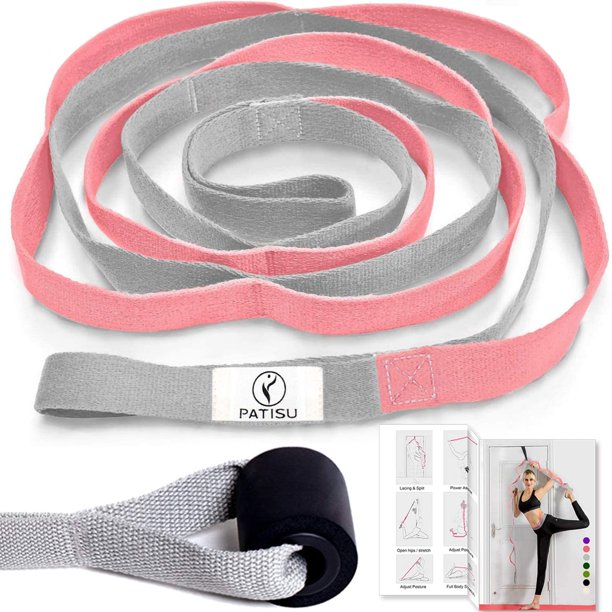 Yoga Strap, Multi Loops Yoga Stretch Strap with Door Anchor, Non ...