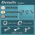 DESIGNICE 32 Pcs Nose Rings for Women Men-Hypoallergenic Surgical ...