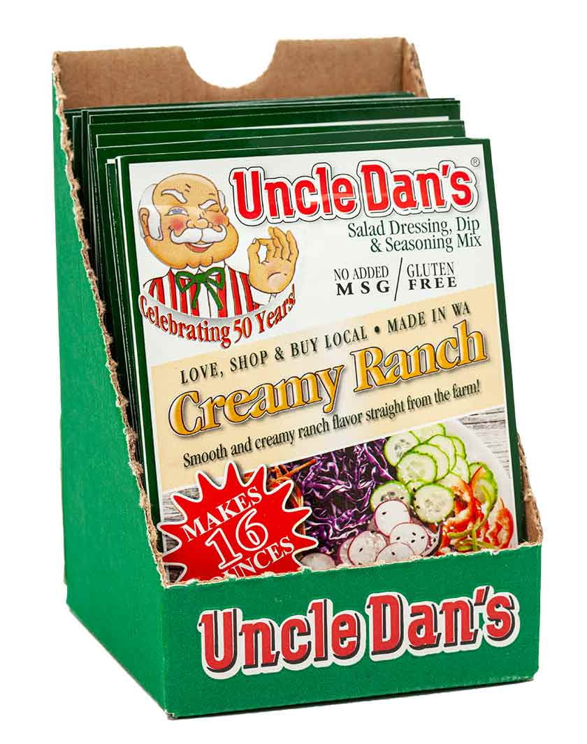Uncle Dan's Creamy Ranch Salad Dressings & Seasoning, 12 Count (Pack of ...