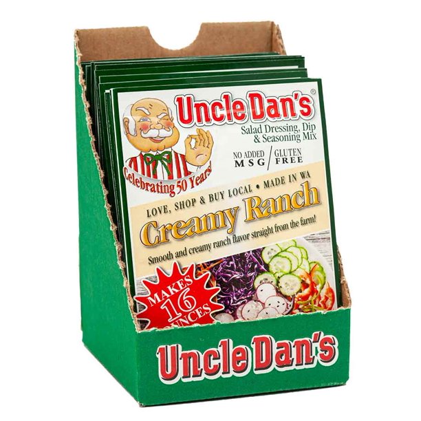 Uncle Dan's Creamy Ranch Salad Dressings & Seasoning, 12 Count (Pack of ...