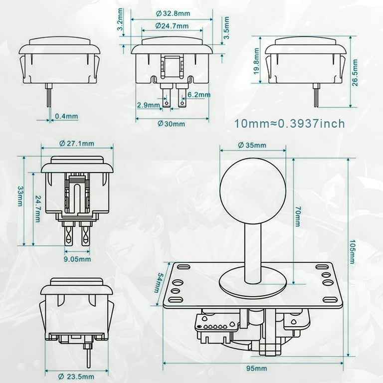 Arcade Joystick Dimensions