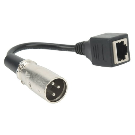 XLR 3pin To RJ45 Female Adapter Cable, Rubber Cover RJ45 Female To XLR ...