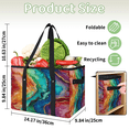 ADECORIVY Rainbow Marble Reusable Grocery Bags, Foldable Reusable ...