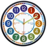 Colorful Teaching Wall Clock,Kids Learning Time,Black - Walmart.com