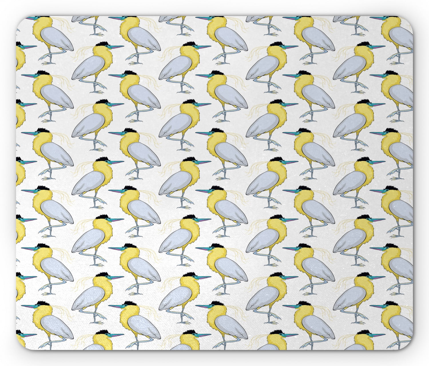 Animal Print Mouse Pad, Repetitive Pattern with Exotic Bird Stands on ...