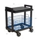 Atlantic Configurable Storage Cart System - 2-Tier Slim Cart, Black ...