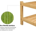 Bamboo Shoe Bench Rack with Storage, 2-Tier Entryway Storage Bench with ...