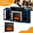 Giantex Fireplace TV Stand w/LED Lights & Smart APP Control for TVs up ...