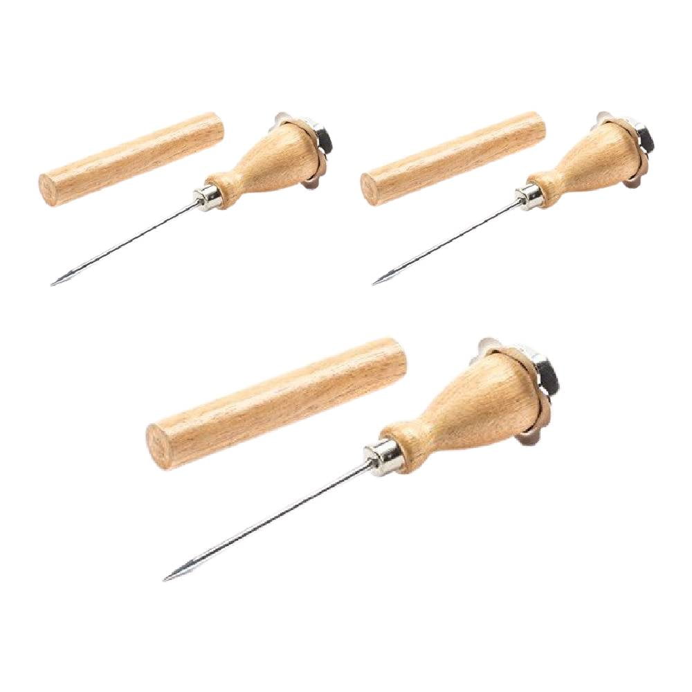 Fox Run Ice Pick Wooden Handle and Cover 4 in Chrome Plated Steel Pick ...