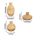 Efavormart Set of 3 Small Gold Glass Bud Vase Table Centerpieces With ...