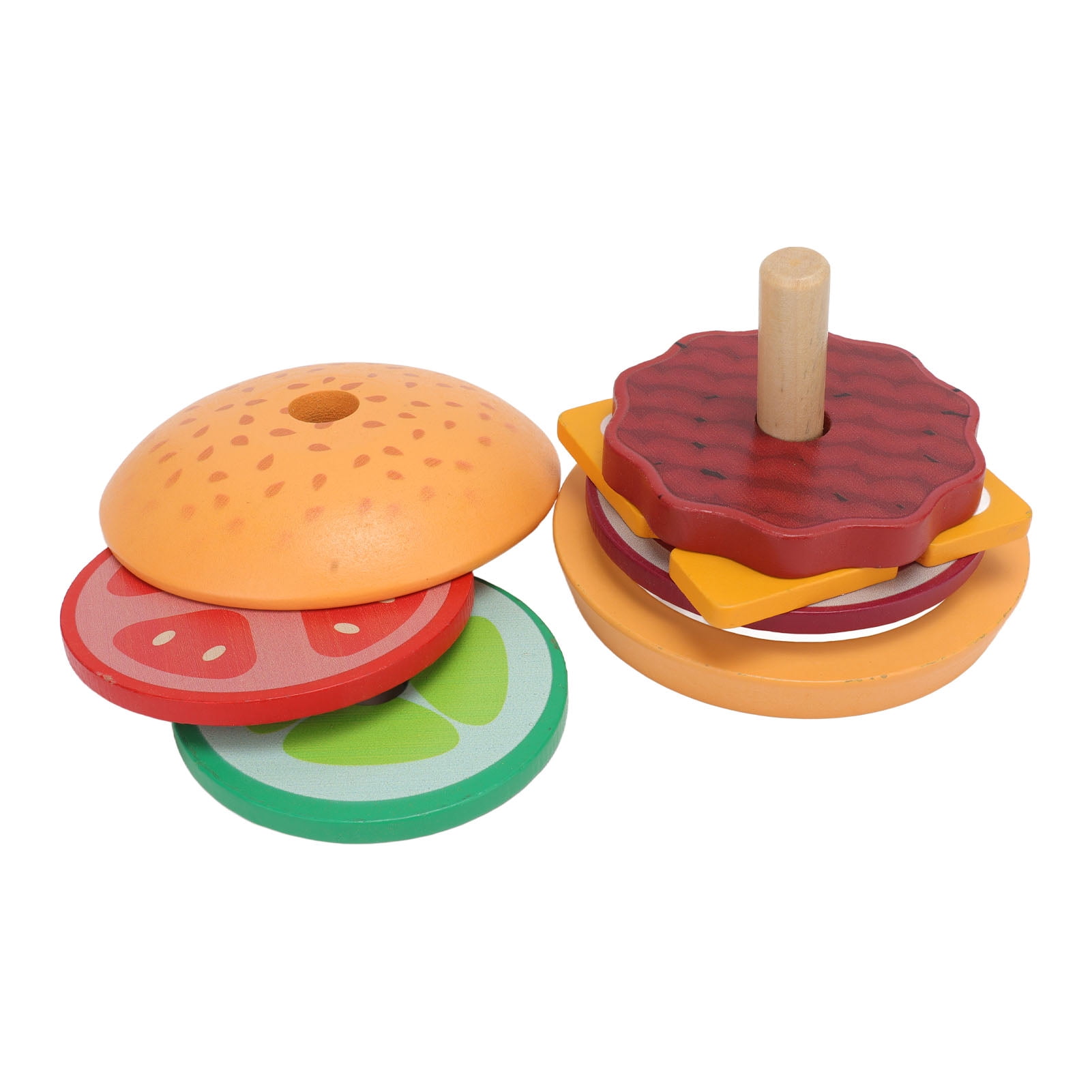 Wooden Pretend Play Toy, Fast Food Cooking Play Set Cultivate ...