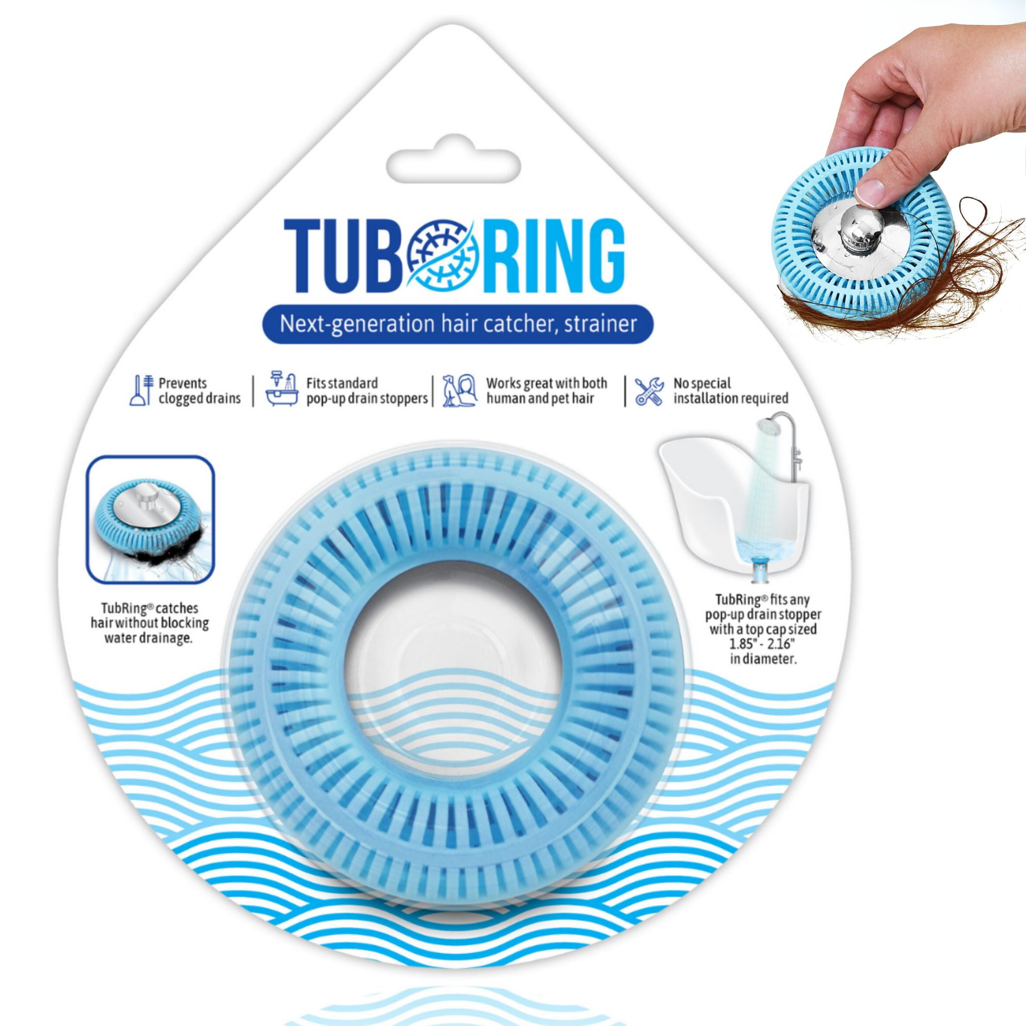Click here for Tubring  The Ultimate Tub Drain Protector Hair Cat... prices