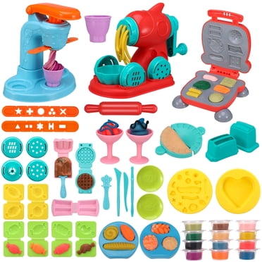 Color Dough Kitchen Creations Set, Ice Cream Noodle Hamburger Maker ...