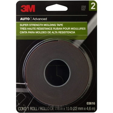 3M™ Super Strength Molding Tape 03615, 7/8 in x 5 ft, 1 Roll - Walmart.com