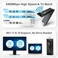 WiFi6E USB 3.0 WiFi Adapter for PC, TSV Wireless USB WiFi Dongle ...