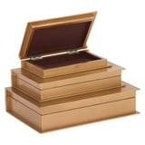 Attractive Wood Silver Book Box Set Of 3 - Walmart.com