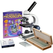 AmScope 40X-1000X 2-LED Portable Compound Microscope Kit for Kids w ...