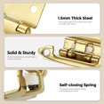 50 Pack 25 Pair Gold Cabinet Hinges - 1/2 inch Overlay Kitchen Hinges ...